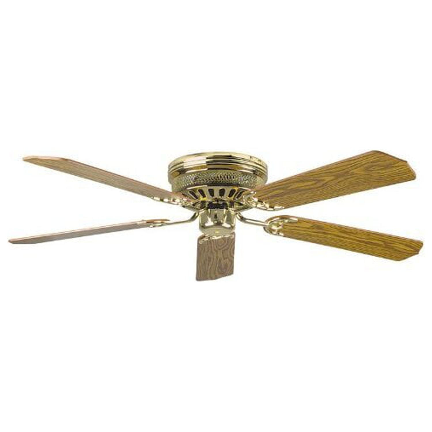 Concord Hugger 52-in Polished Brass Indoor Flush Mount Ceiling Fan 5 ...