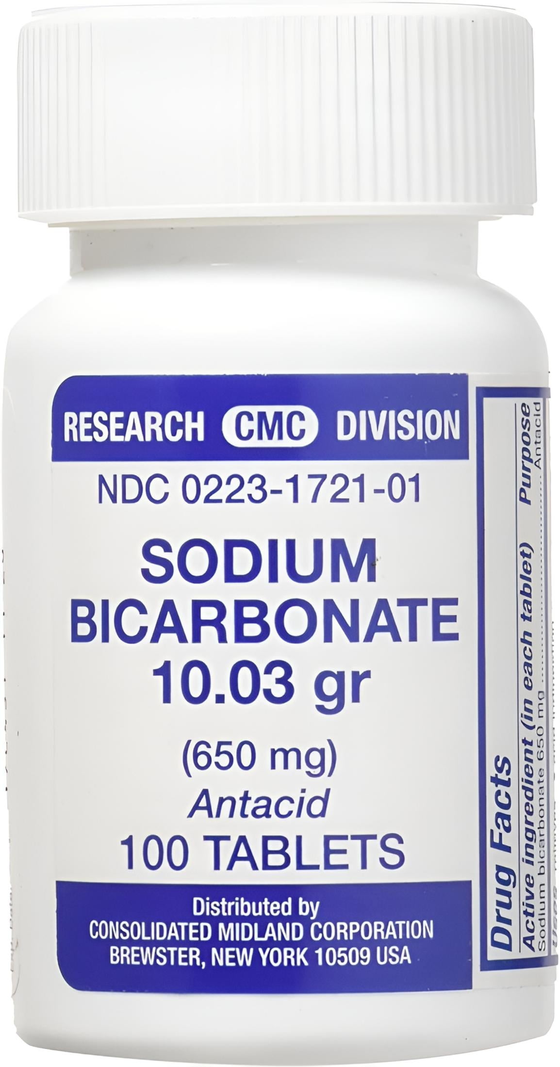 Concord Laboratories Sodium Bicarbonate 650 mg Antiacid Tablets, 100 Ct ...