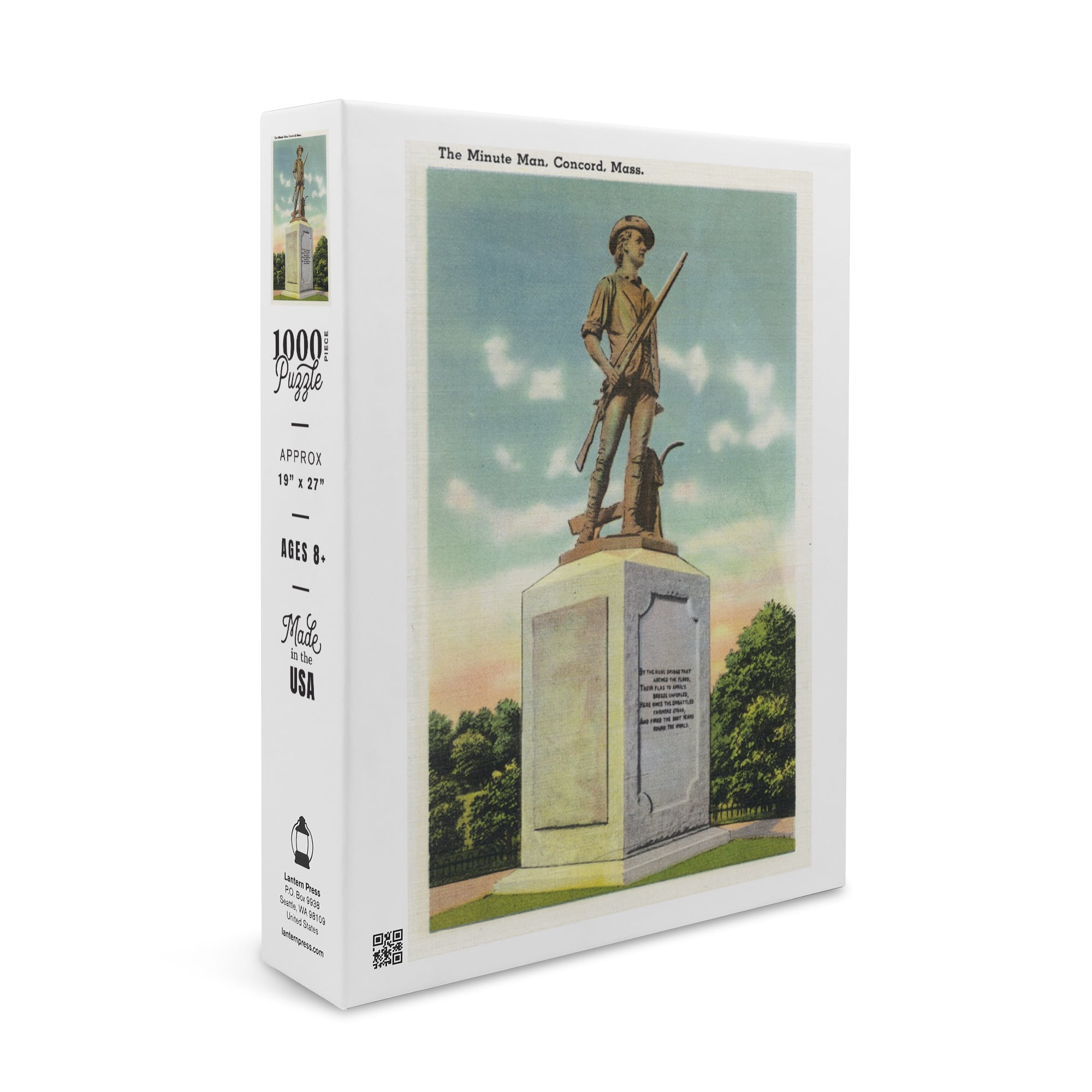Concord, Massachusetts, View of the Minute Man Statue (1000 Piece ...