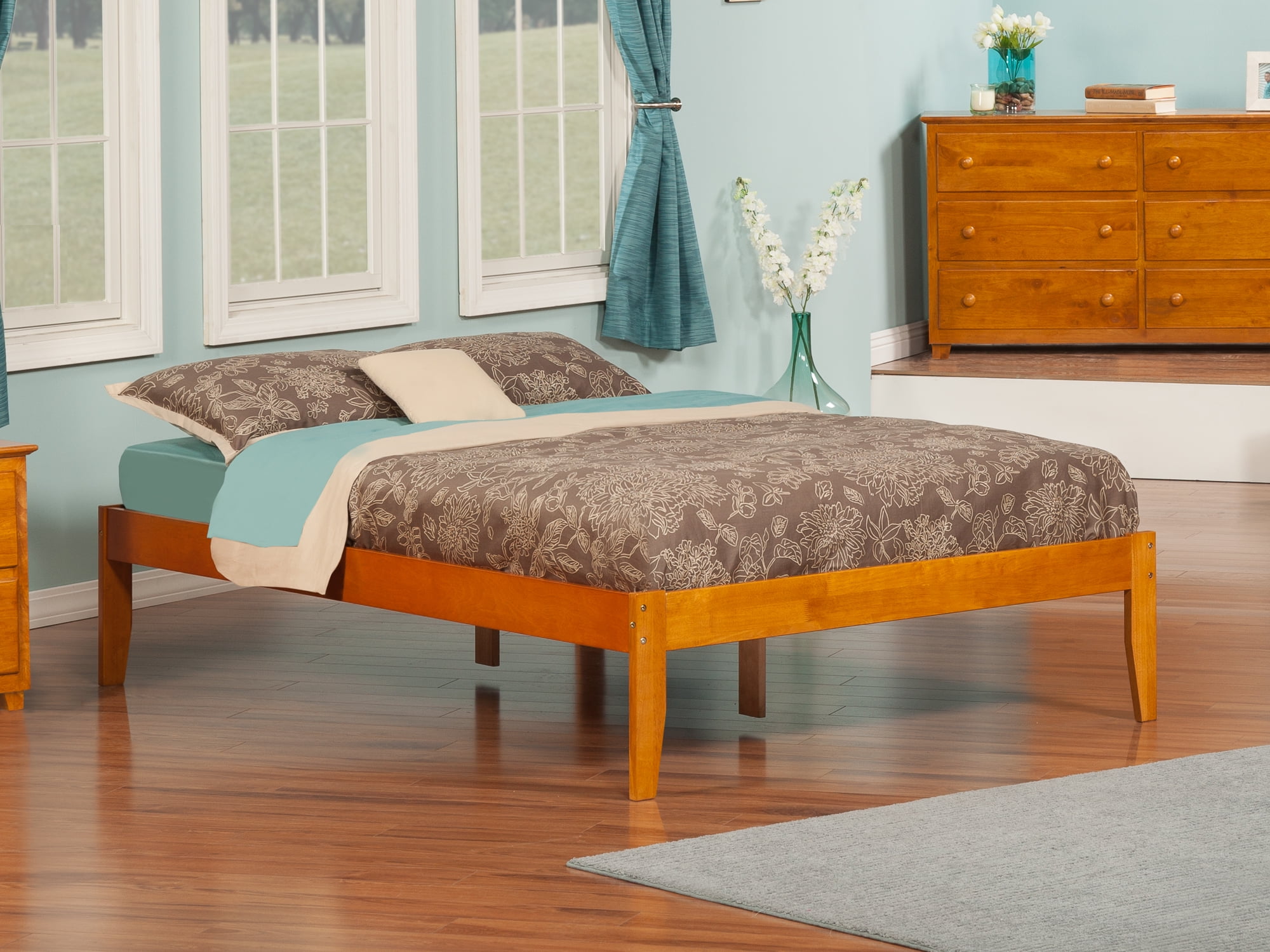 Concord Platform Bed with Open Foot Board, Multiple Colors, Multiple ...