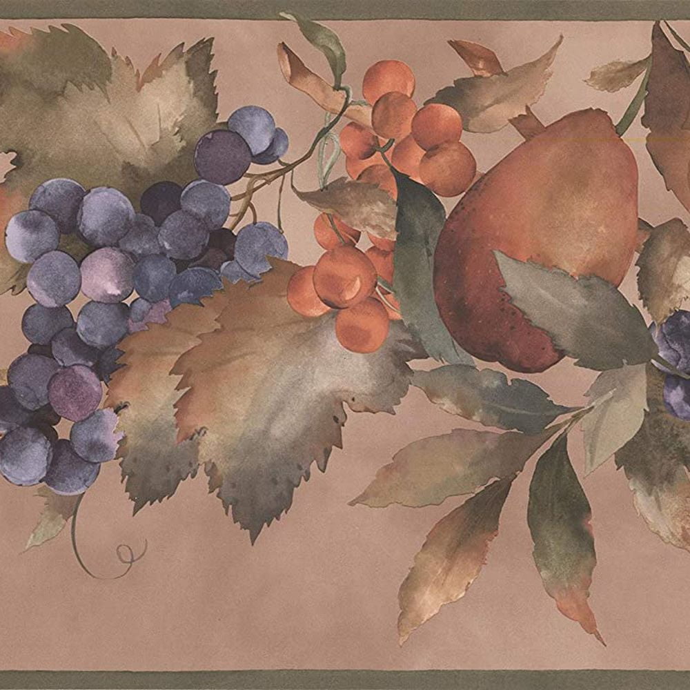 Concord Wallcoverings Classic Fruit Wallpaper Border Featuring Pears ...