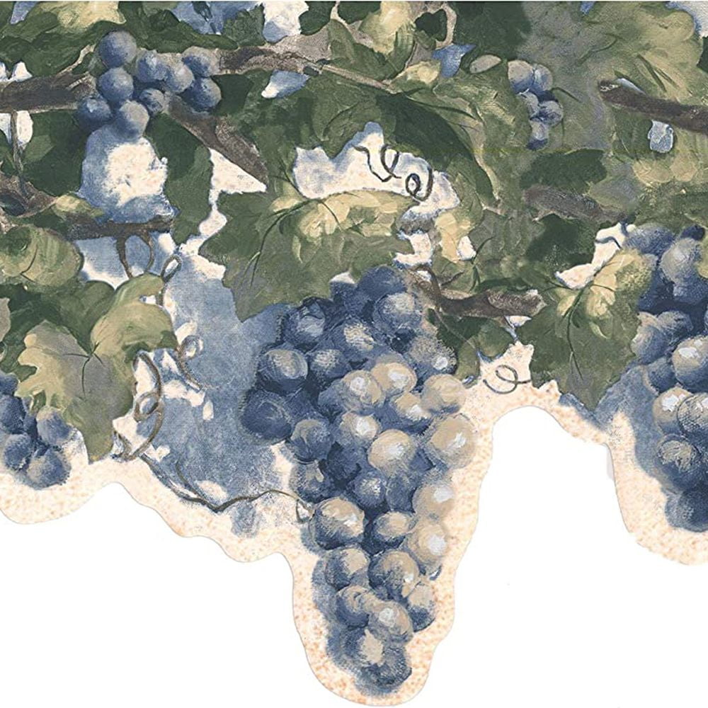 Concord Wallcoverings Classic Grapes Wallpaper Border Featuring a Grape ...