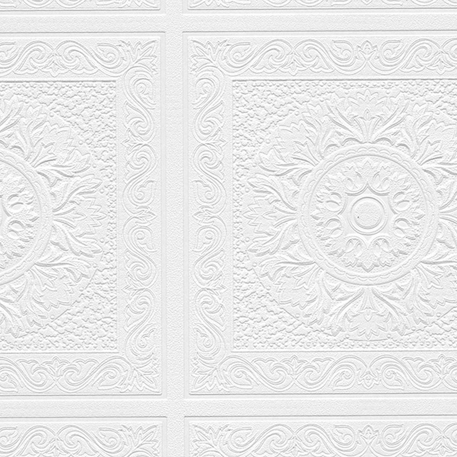 Concord Wallcoverings Paintable Textured Wallpaper Damask Featuring ...