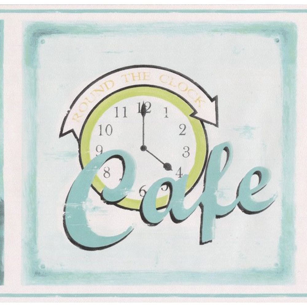 Concord Wallcoverings Retro Diner Wallpaper Border Featuring 50's ...