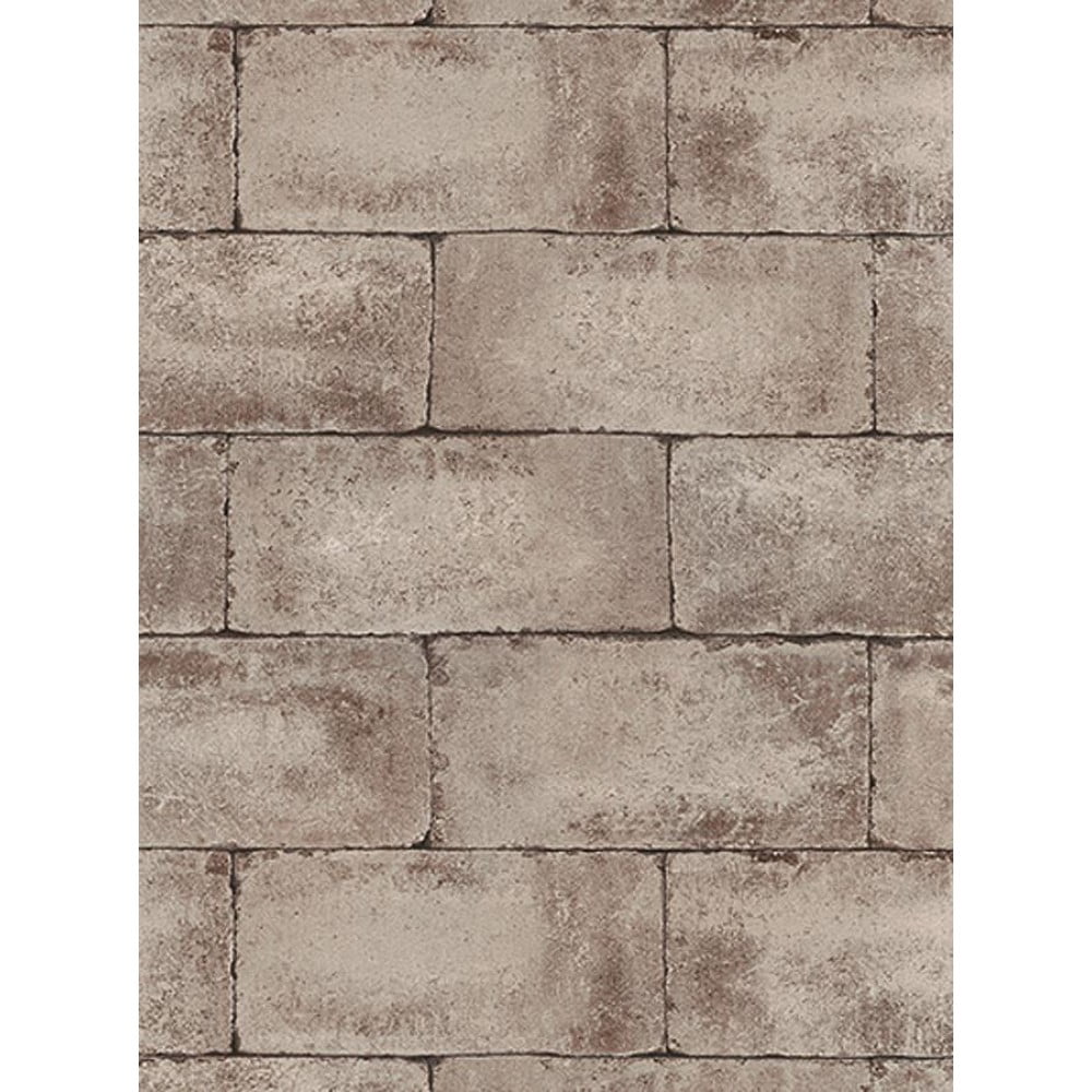Concord Wallcoverings Textured Wallpaper Modern Faux Bricks, Brown, 21 ...