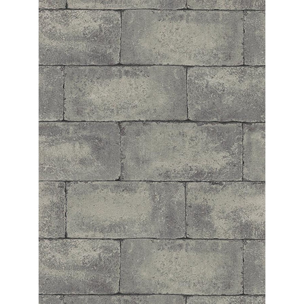 Concord Wallcoverings Textured Wallpaper Modern Faux Bricks, Gray, 21 ...