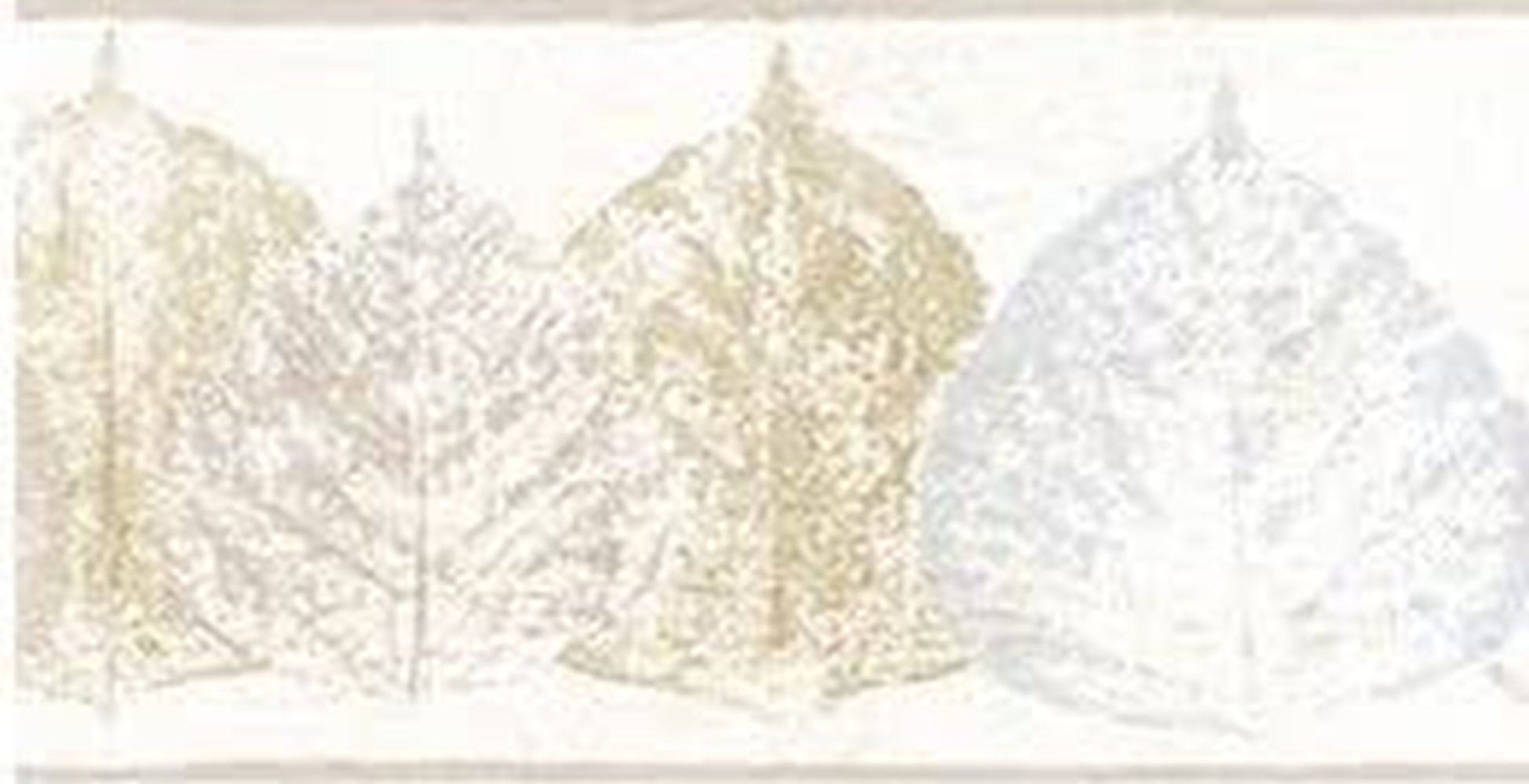 Concord Wallcoverings Wallpaper Border Abstract Pattern Trees Leaves ...