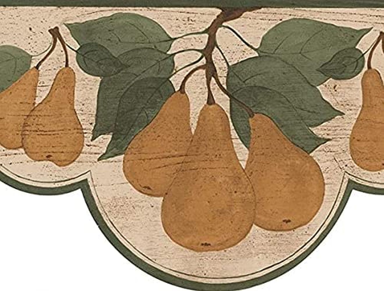 Concord Wallcoverings Wallpaper Border Fruits Pattern Featuring Pears ...