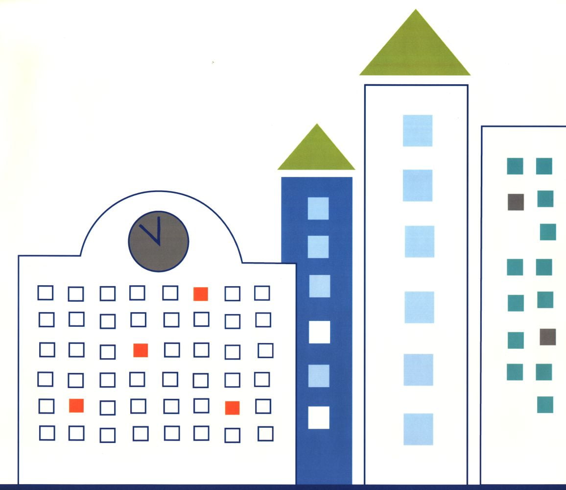 Concord Wallcoverings Wallpaper Border Kids Pattern City Buildings ...