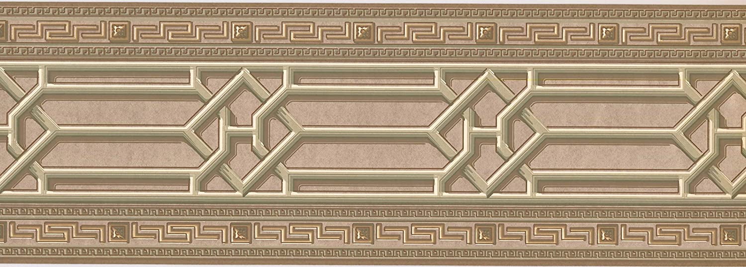 Concord Wallcoverings Wallpaper Border Roman Pattern Lines Geometric ...