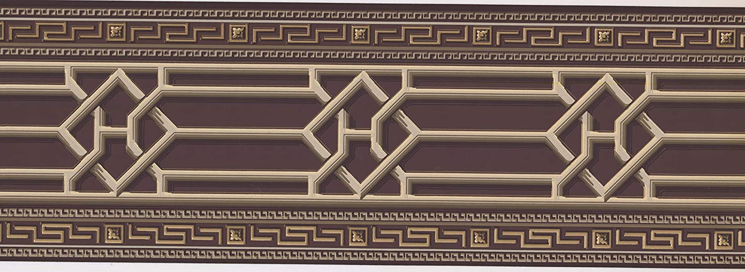 Concord Wallcoverings Wallpaper Border Roman Pattern Lines Geometric ...