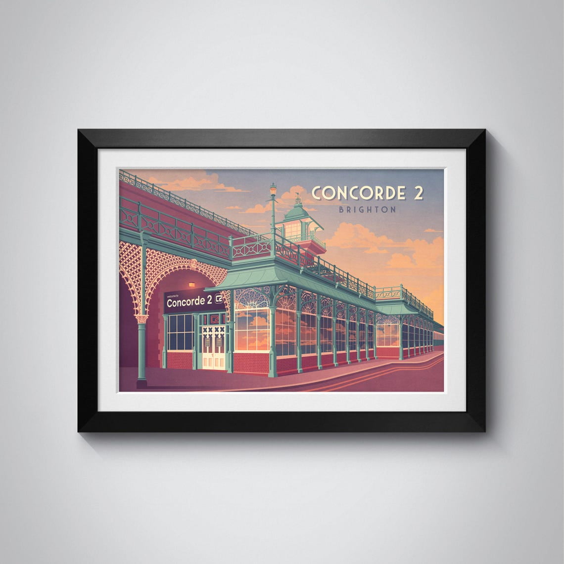 Concorde 2 Brighton Poster, Iconic Music Venue Wall Art, Vintage ...