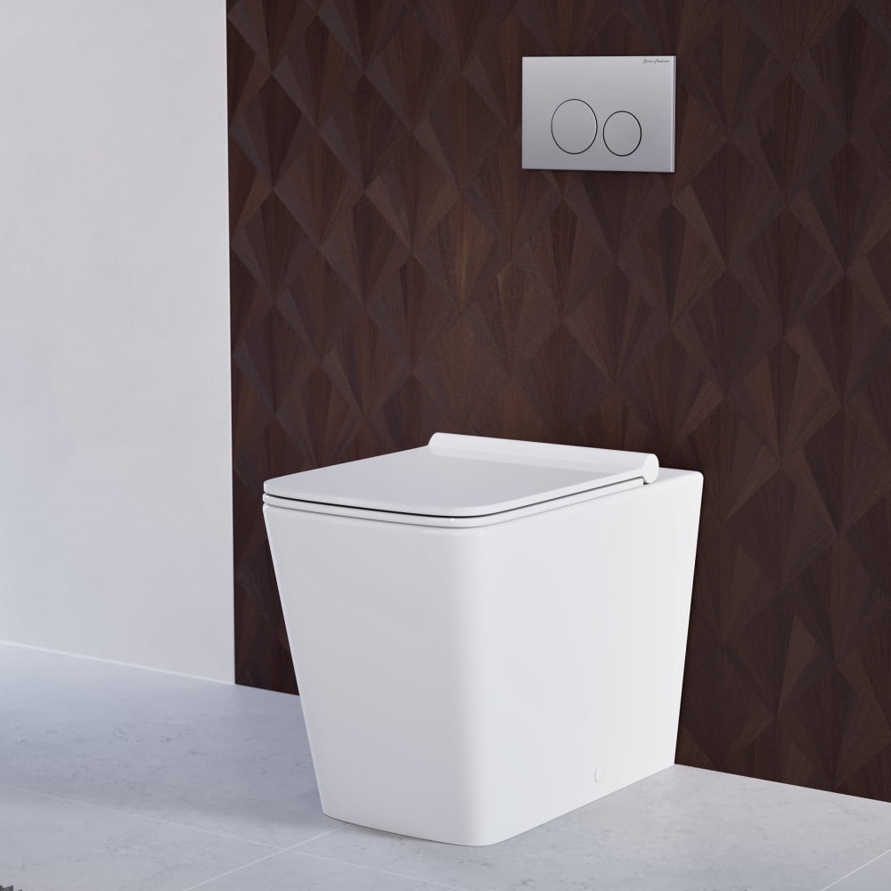 Concorde Back to Wall Concealed Tank Toilet Bowl Bundle in Glossy White ...