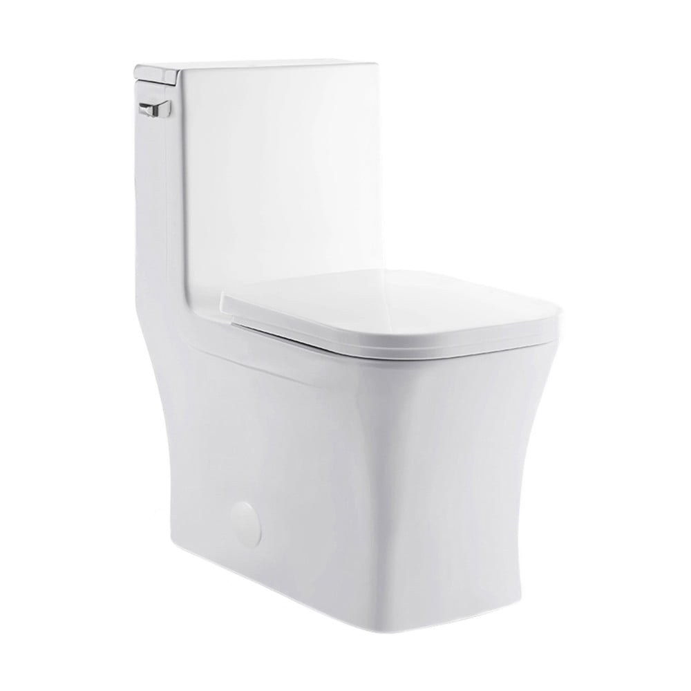 Concorde One-Piece Square Left Side Flush Handle Toilet 1.28 gpf ...
