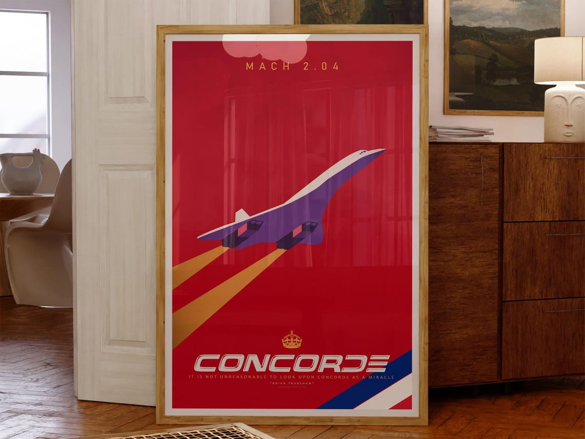 Concorde Poster, Concorde Minimalist, Aviation, Concorde, Airliner ...