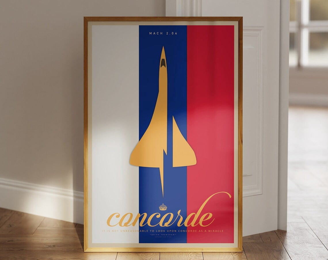 Concorde Poster, Minimalist, Aviation, Concorde, Jet, Airliner, Pilot ...