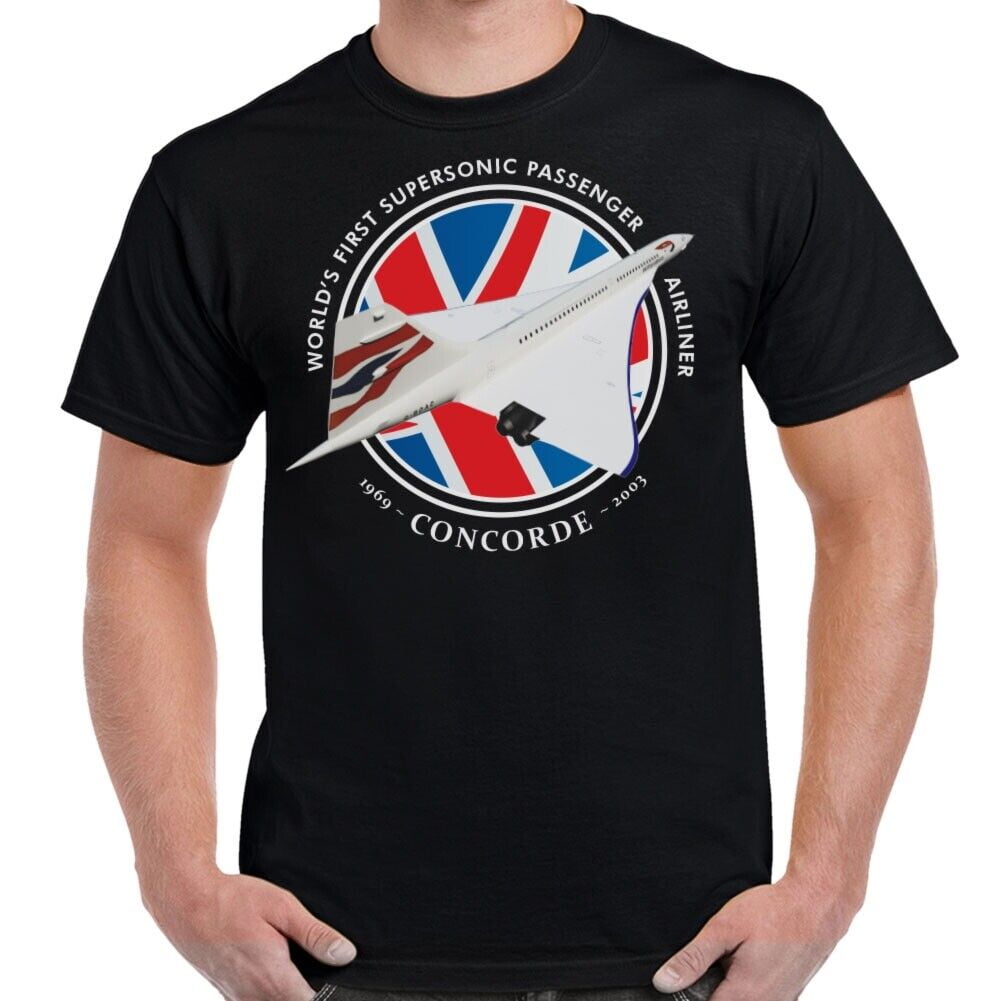 Concorde - World's First Supersonic Passenger Jet T-Shirt - Walmart.com