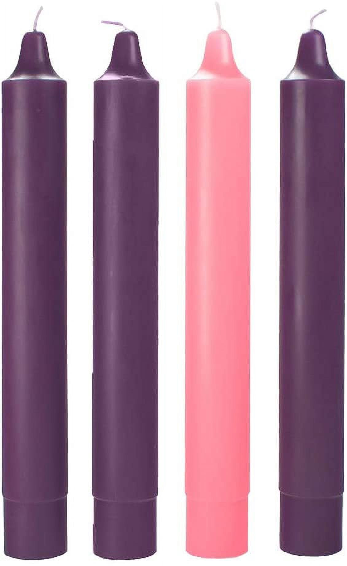 Concordia Supply Advent Pillar Candles 12" x 1.5", Stearin Wax ...