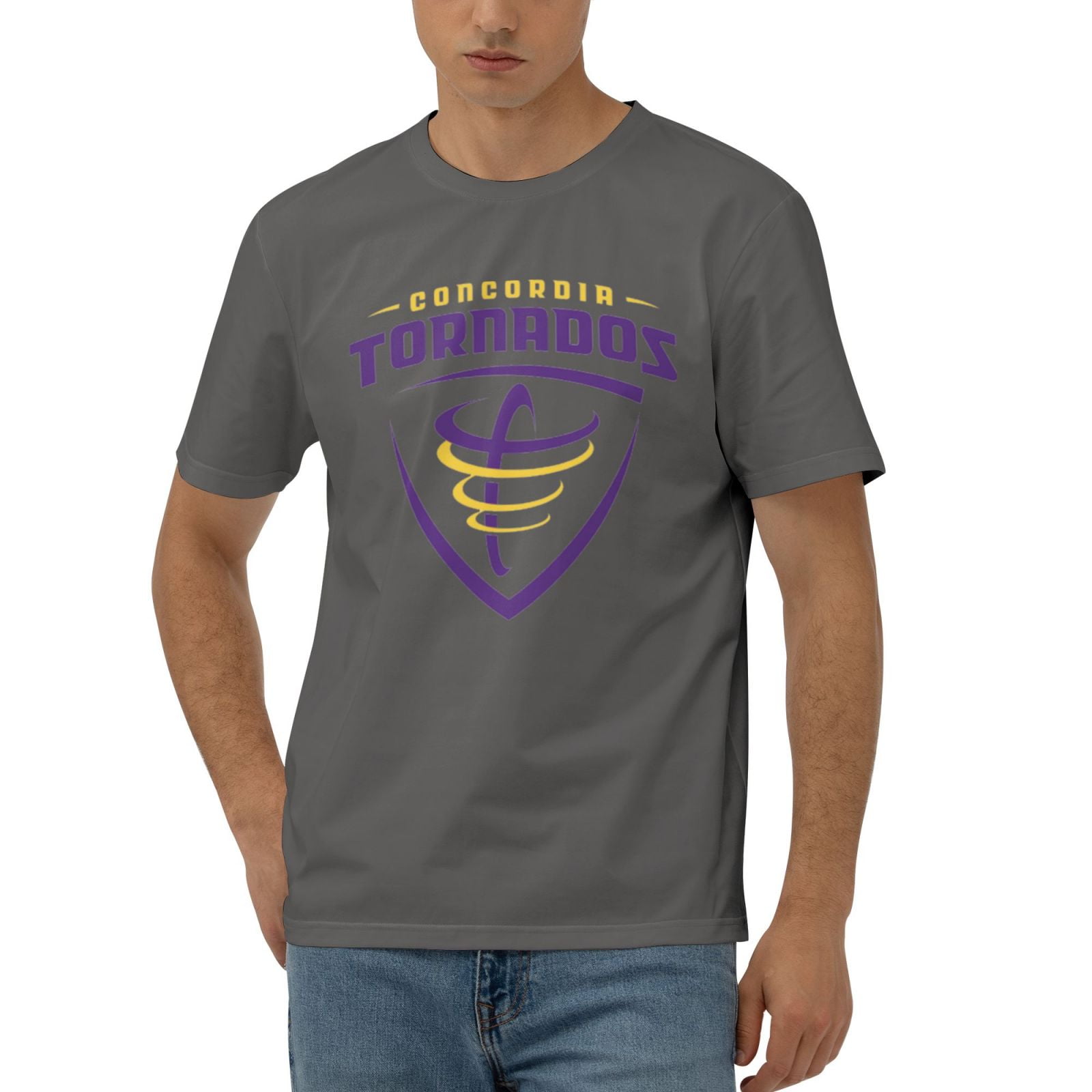 Concordia University Texas Logo Men'S 170g Combed Cotton Short Sleeve T ...