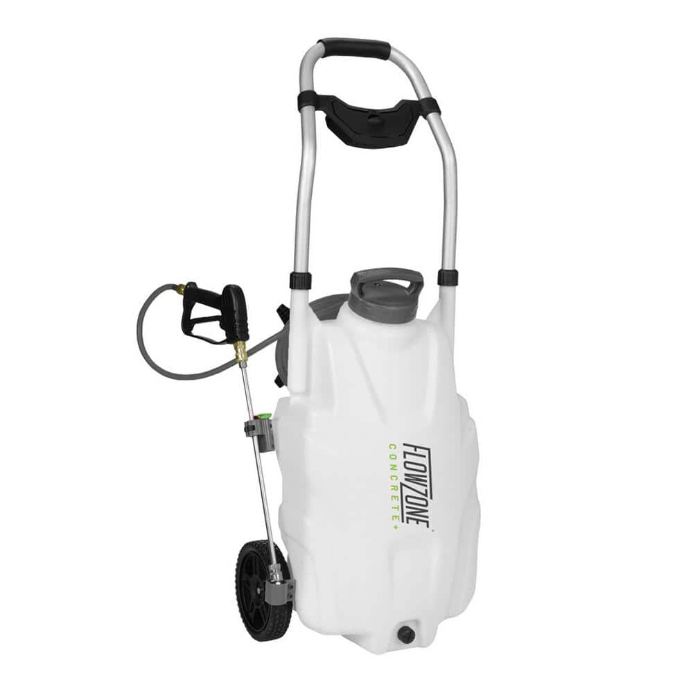 Concrete+ 9-Gal. 18-Volt Battery-Powered Multi-Purpose Rolling Sprayer ...