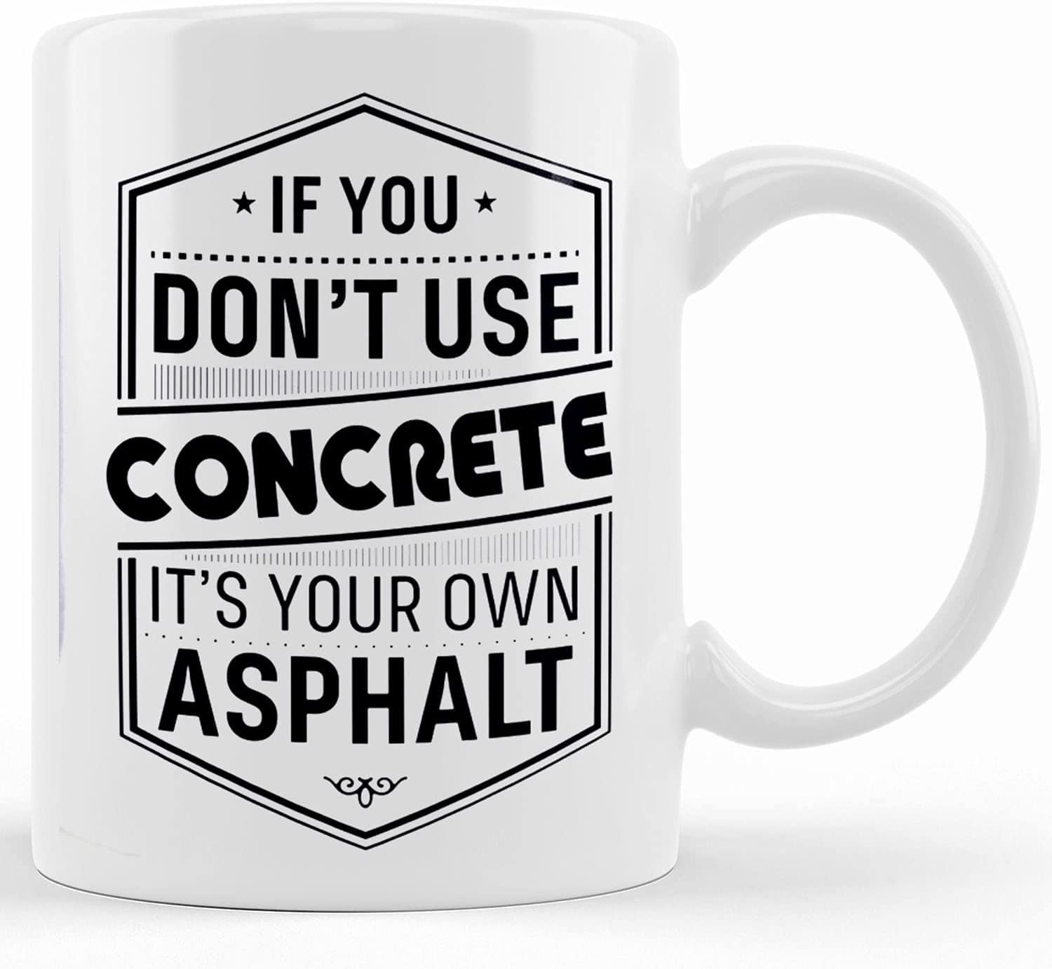 Concrete Asphalt Mug, Funny Concrete Pumper Coffee Mugs, Concrete ...
