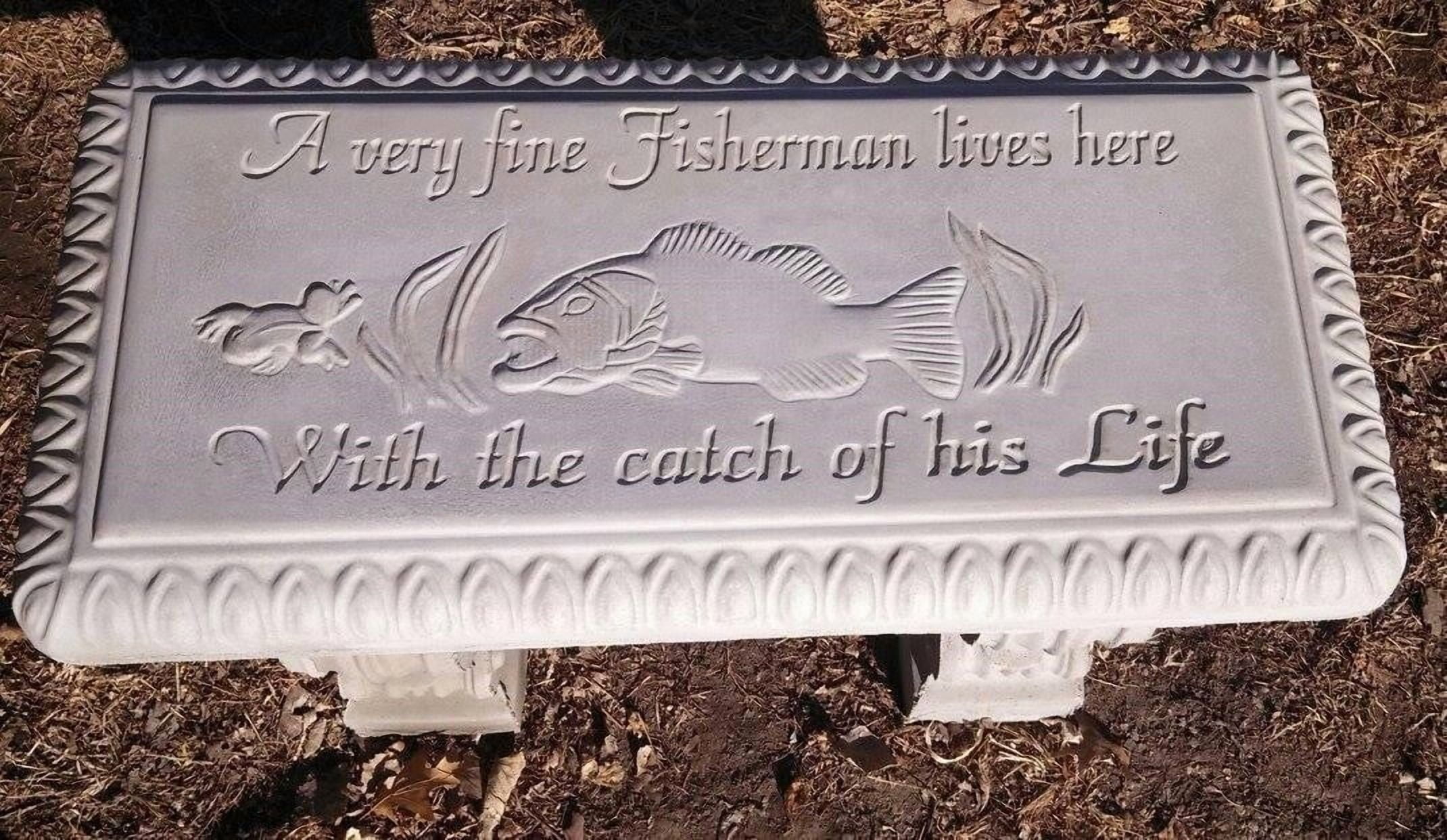 Concrete Bench Mold Bass Fishing design 3/16 " thick top only ...