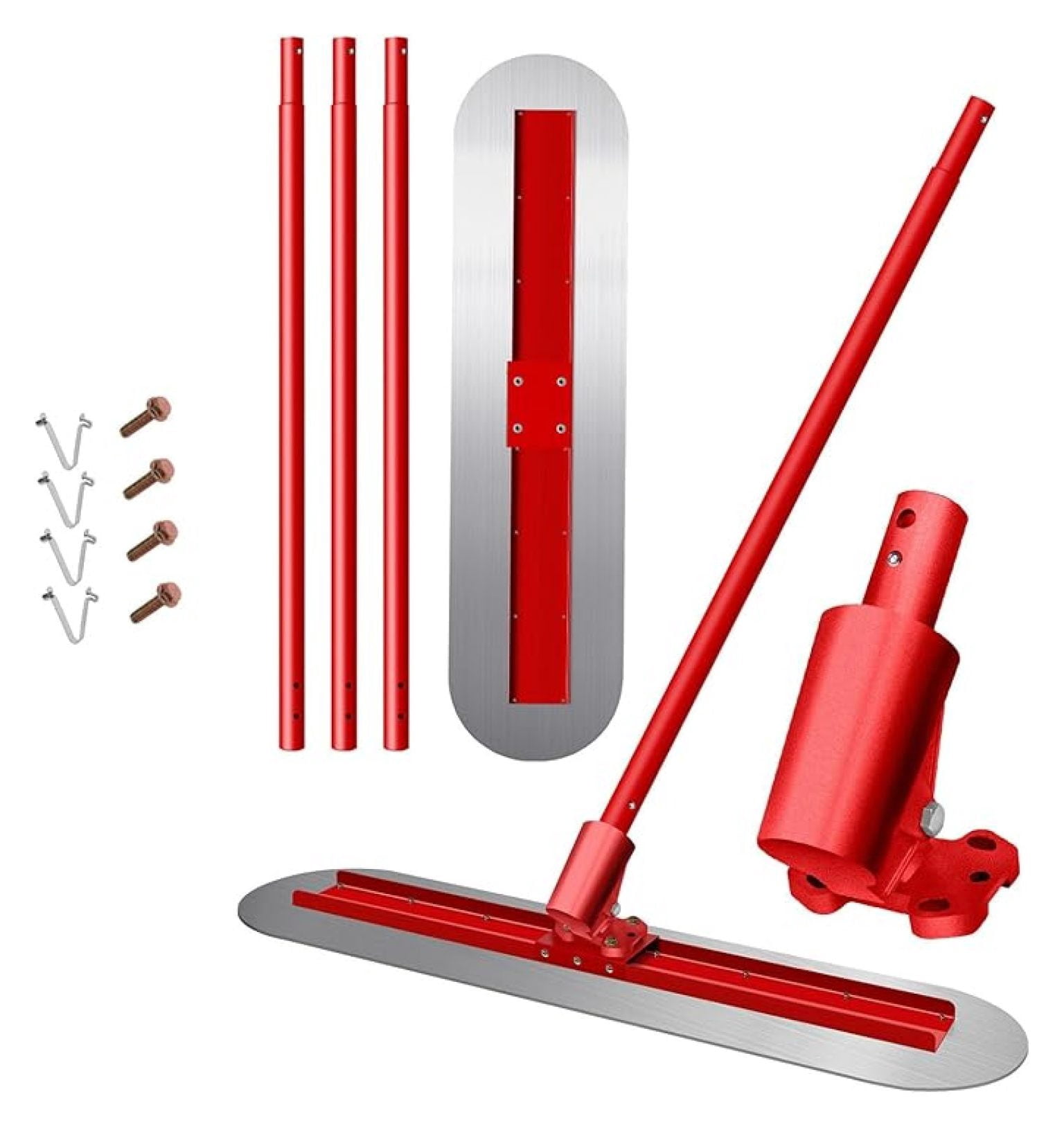 Concrete Bull Float 48x12 Inch, 22lbs Stainless Steel Float Tool with 4 ...