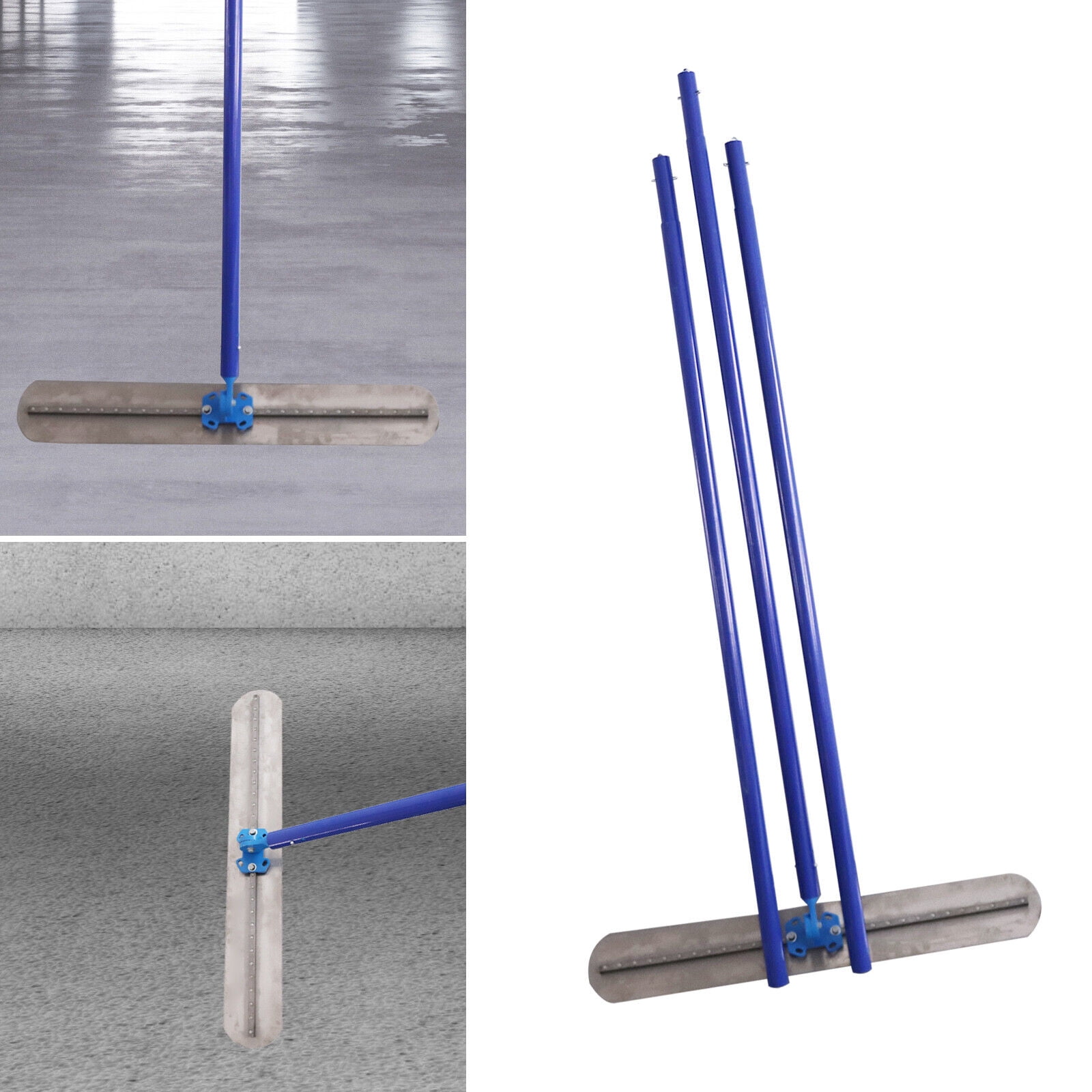 Concrete Bull Float Kit Manganese Steel 3 Handles & Cement Trowel ...