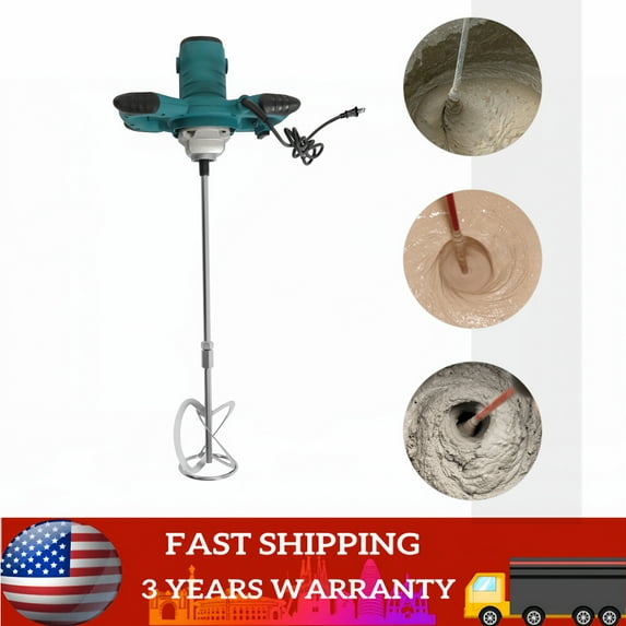 Concrete Cement Mixer Electric Paddle Mixer Plaster Grout Paint Thinset ...