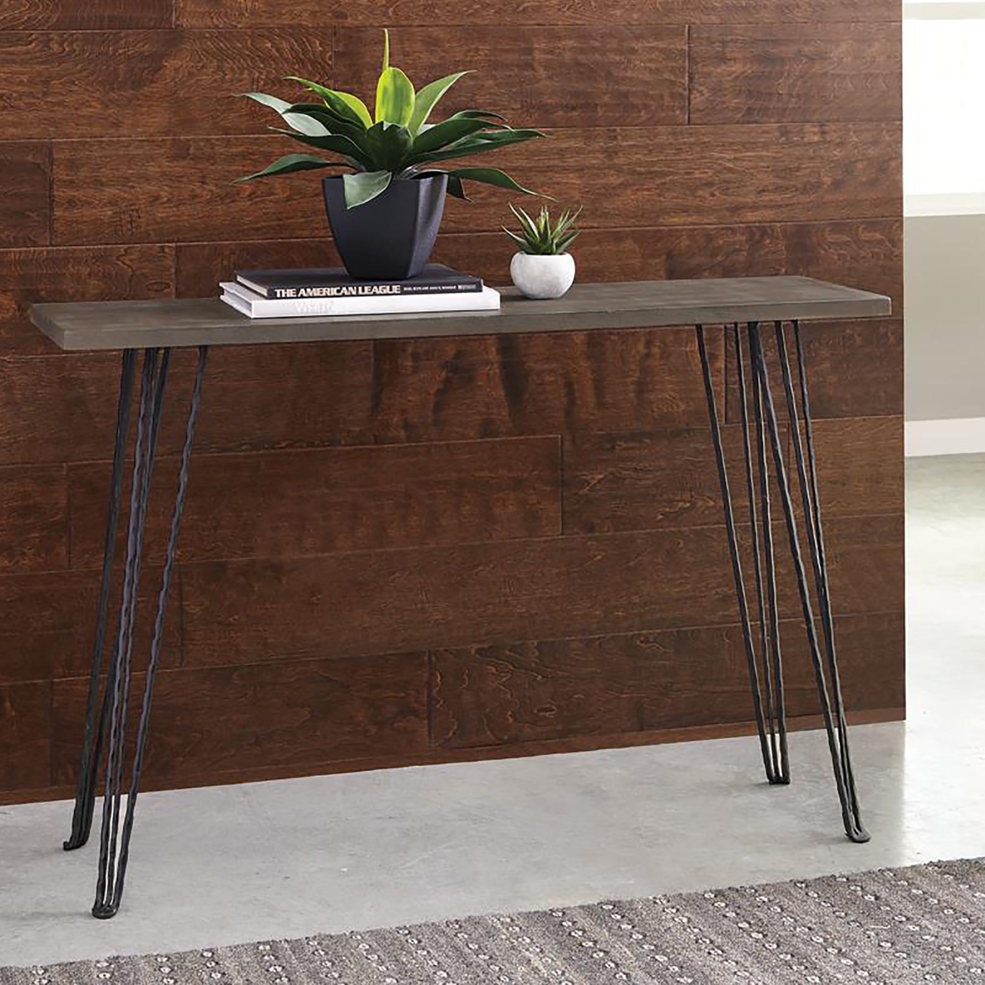 Concrete Console Table | Modern Entryway Tables with Black Hairpin Legs ...