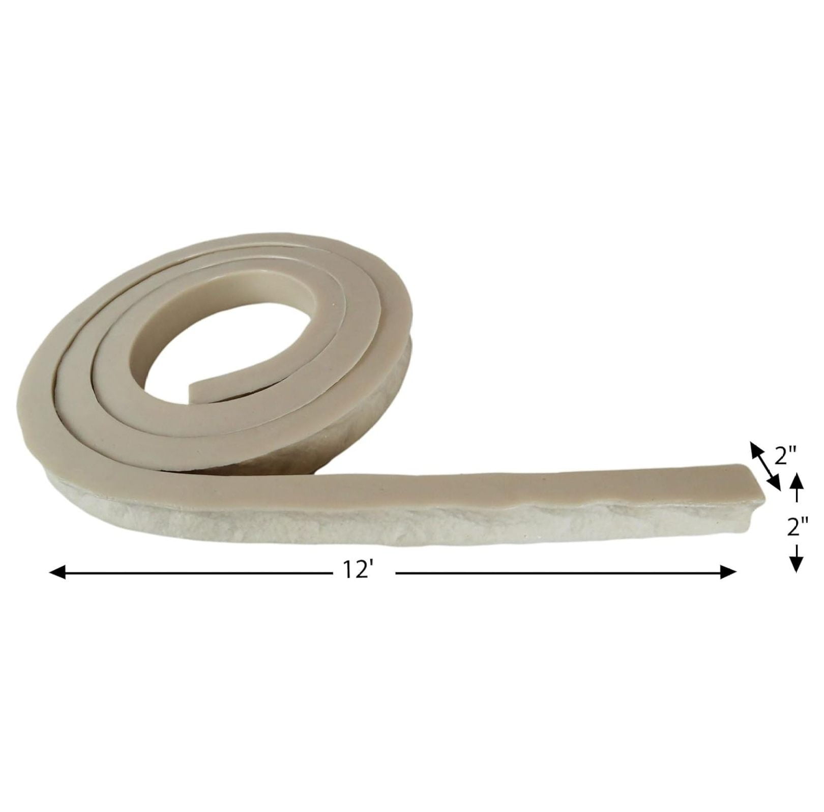 Concrete Countertop Edge Form Liner - 12'L x 2"W x 2"D - Chiseled Edge ...