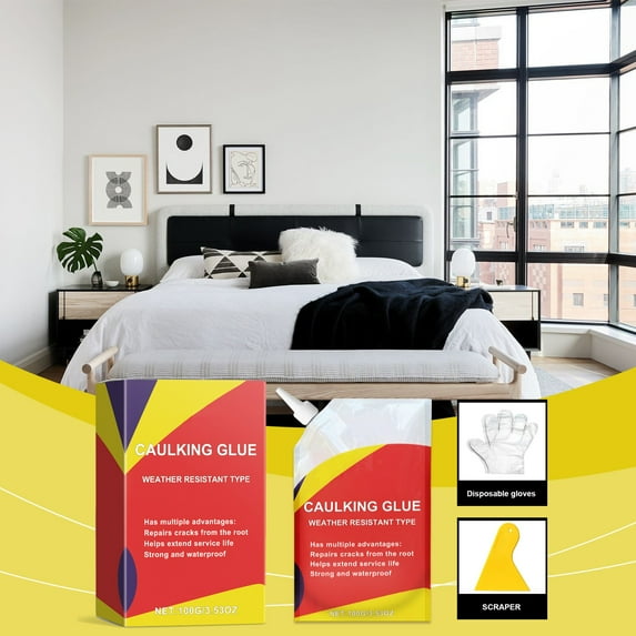 Concrete Crack Filler & Sealant - 100ml Waterproof Adhesive for ...