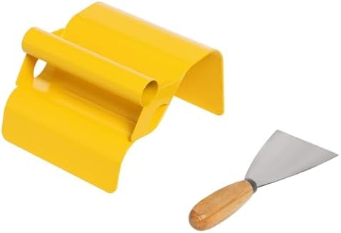 Concrete Curbing Trowel, Cement Model Making Tool with Handle and Putty Knife, Stainless Steel ...