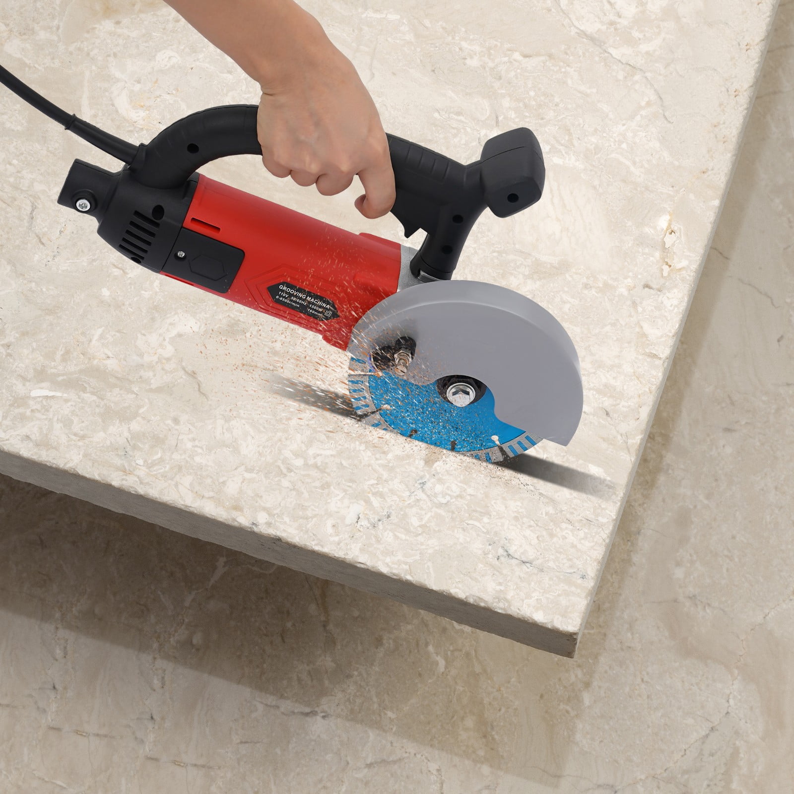 Concrete Cut Off Saw, 3000W Wet/Dry Corded Electric Circular Saw ...