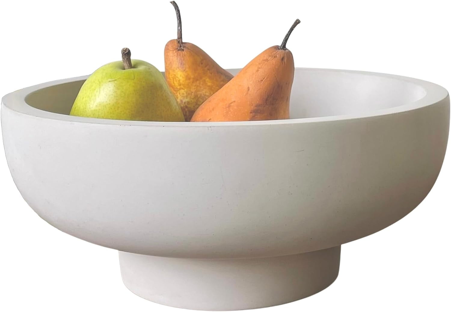 Concrete Fruit Bowl for Kitchen Counter - Large Decorative Bowl for ...