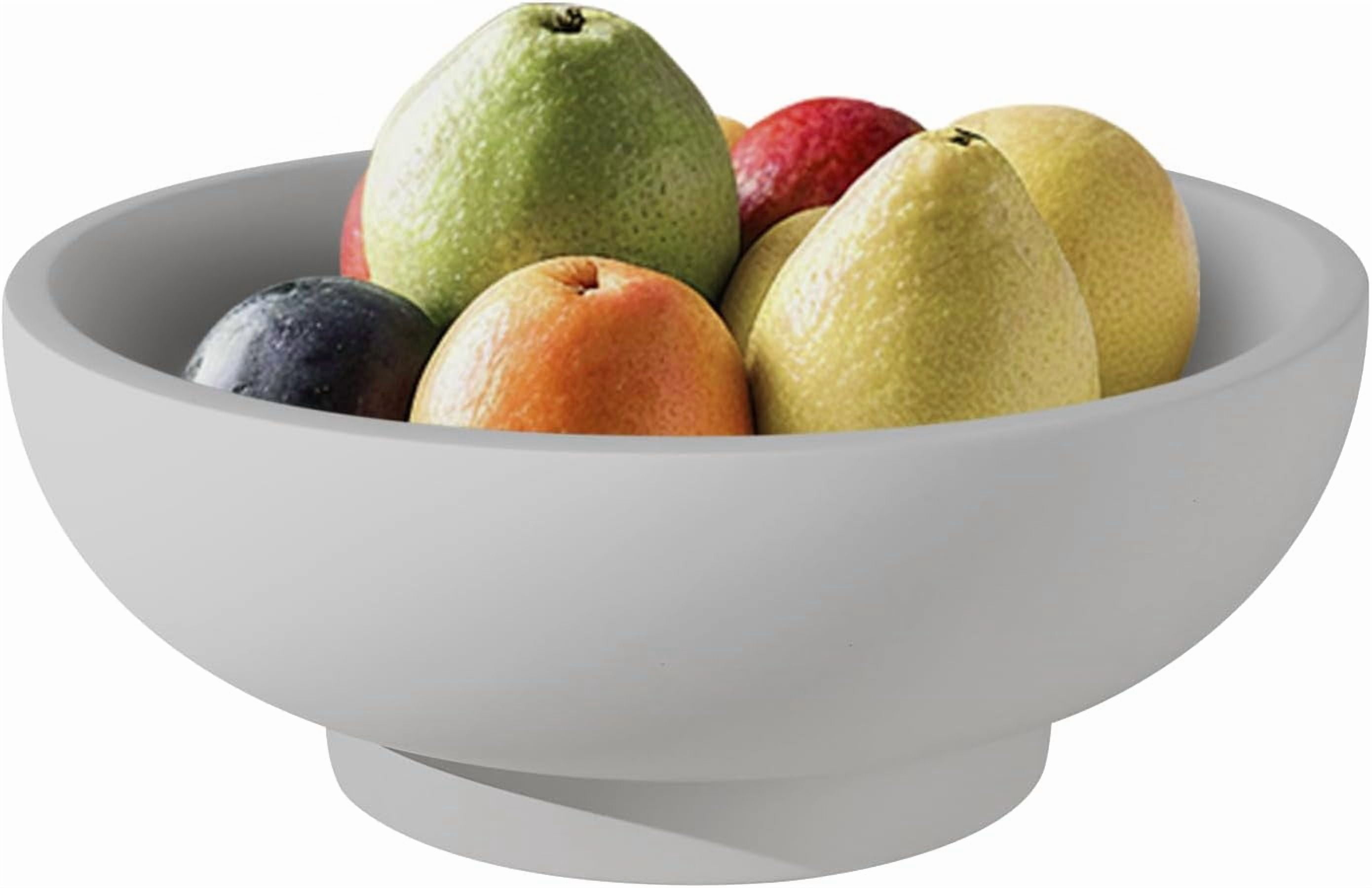 Concrete Fruit Bowl for Kitchen Counter - Modern Home Decor, Large ...