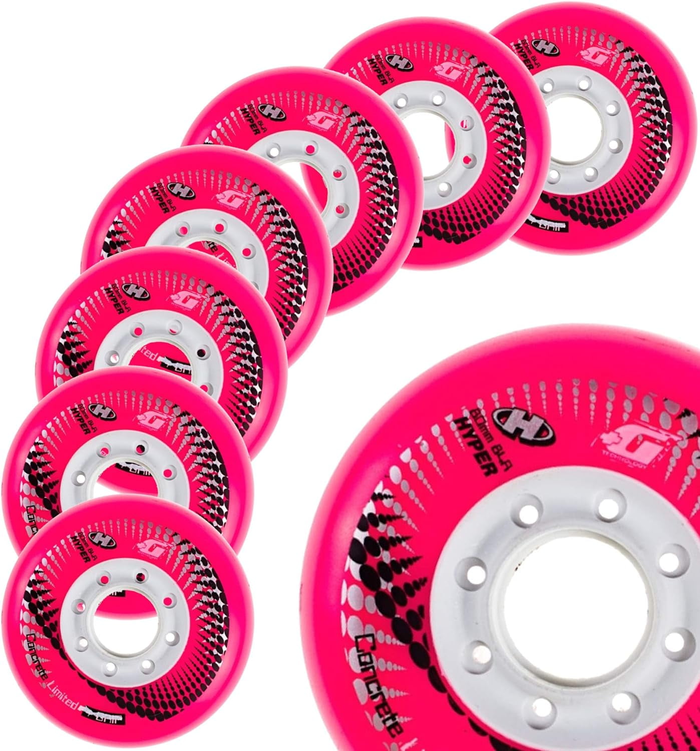 Concrete +G - 8 Wheels - 80MM Size / 84A - N1 Inline Skate Wheels in ...