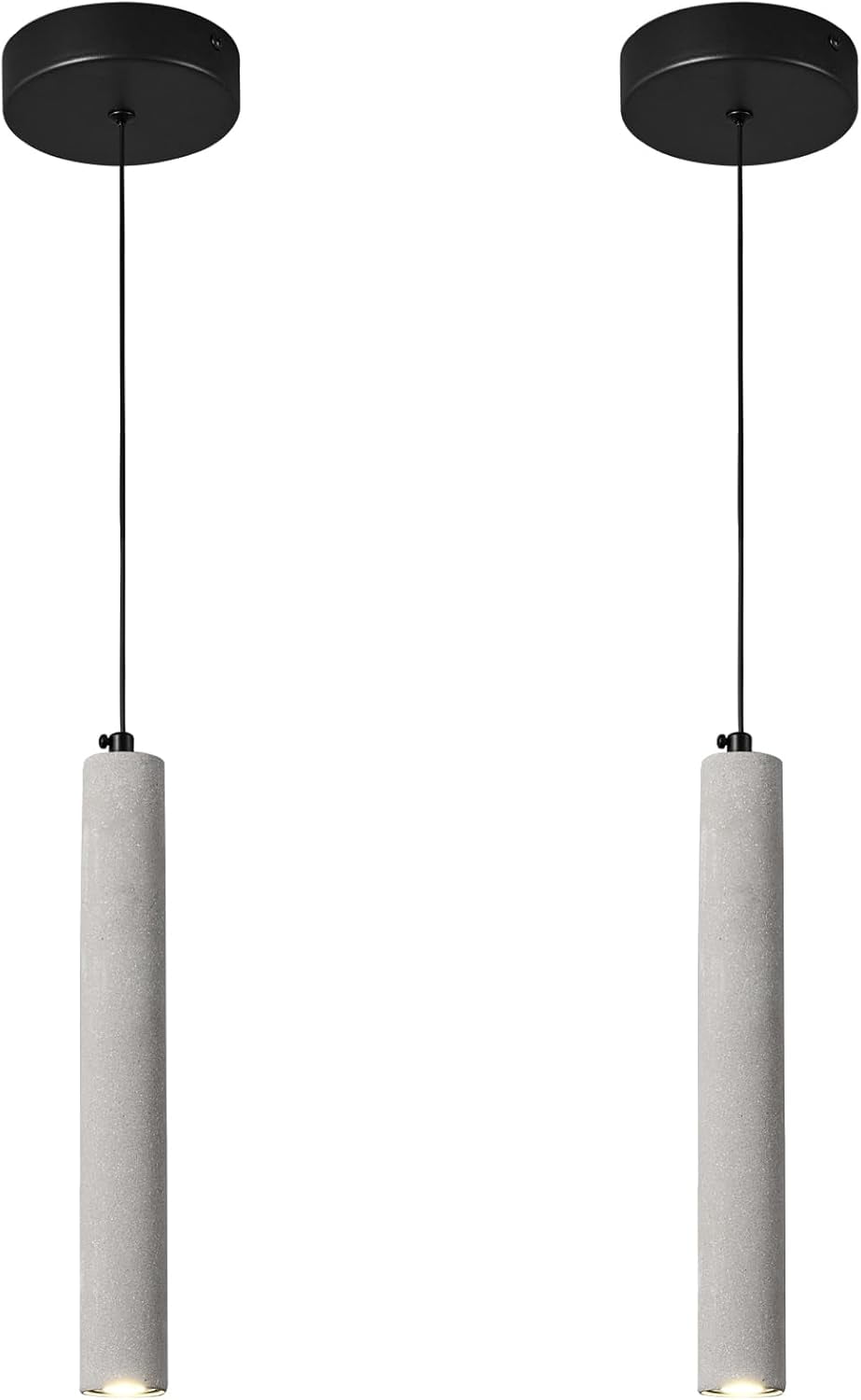 Concrete Linear Pendant Light,Modern Industrial Hanging Cement Pendant ...