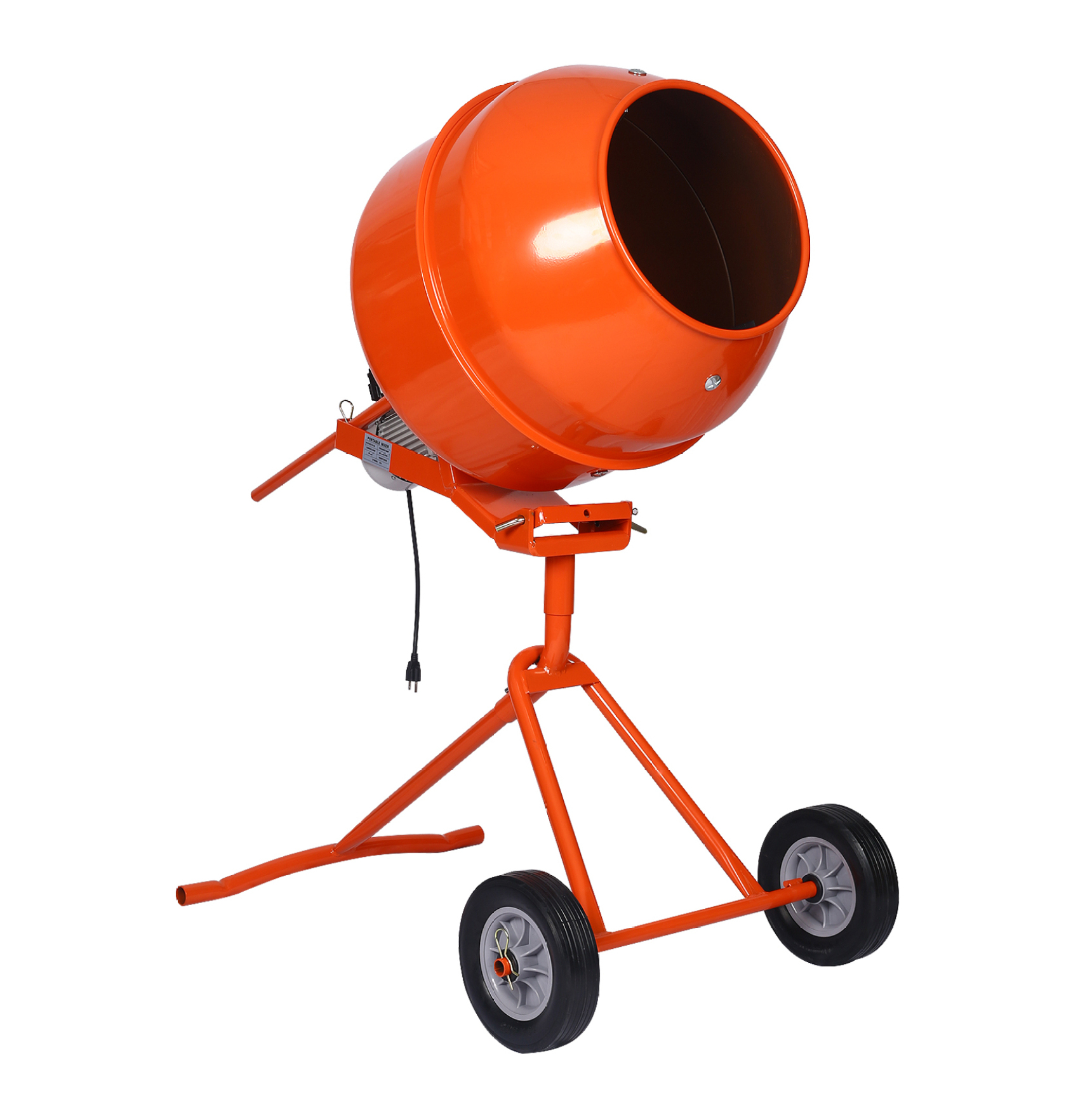 Concrete Mixer 5.0 cu ft, Electric Cement Mixer - ETL Certified ...