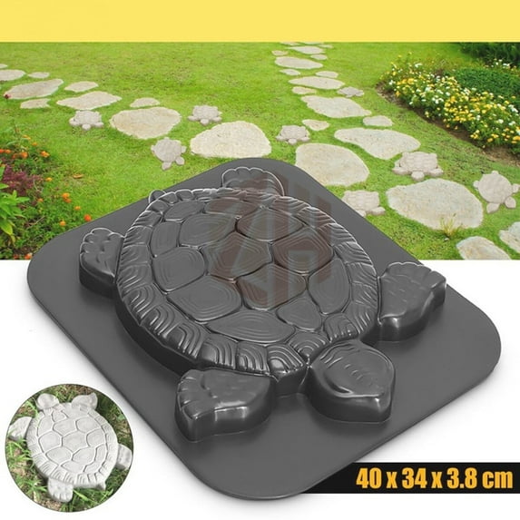 Ueetek Concrete Mold, Tortoise Shape Cement Mould for Garden Paths ...