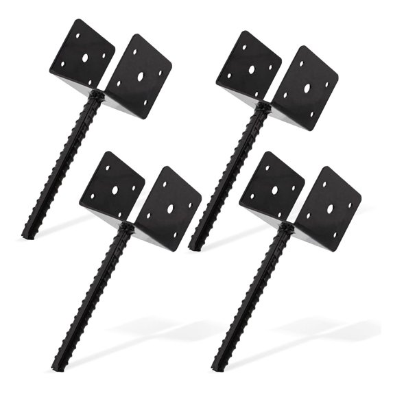 Concrete Post Anchor 4x4 Post Base Spike 4 Pack - U Shape Fence Post ...