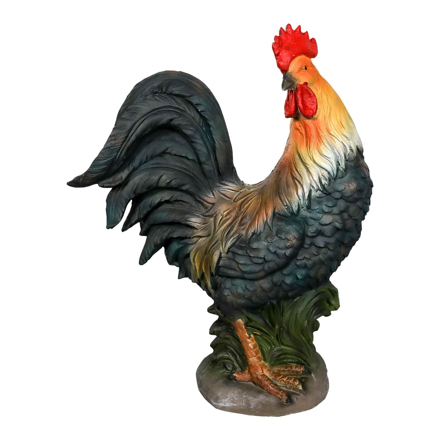 Concrete Rooster Decor,Yard Chicken Decorations, Chicken Sculpture for ...