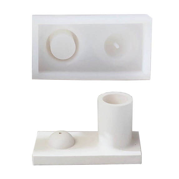 Concrete Silicone Mold Shape Insert Tray Molds Cement Candlestick Resin ...