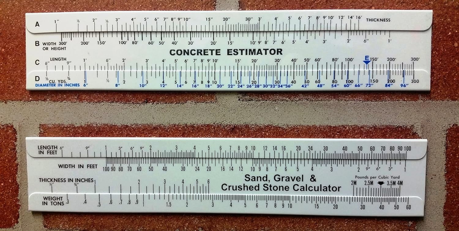 Concrete Slide Rule 300 Yard and Sand, Gravel & Crushed Stone Slide ...
