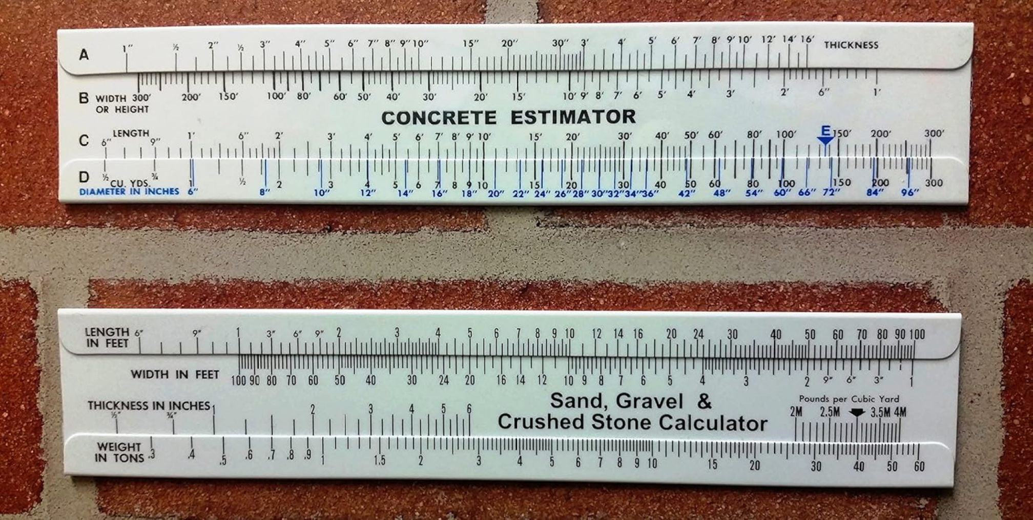 Concrete Slide Rule 300 Yard and Sand, Gravel & Crushed Stone Slide ...