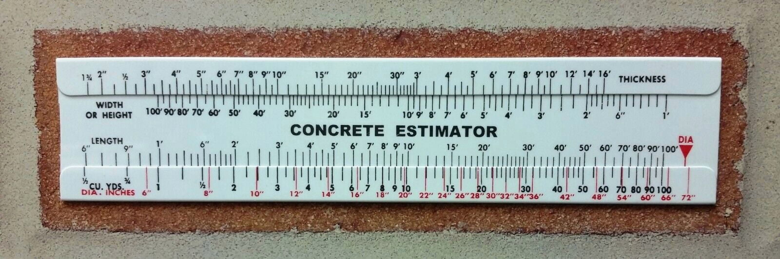 Concrete Slide Ruler 100 Yard Volume Calculator Lot of 6pcs MADE IN USA ...