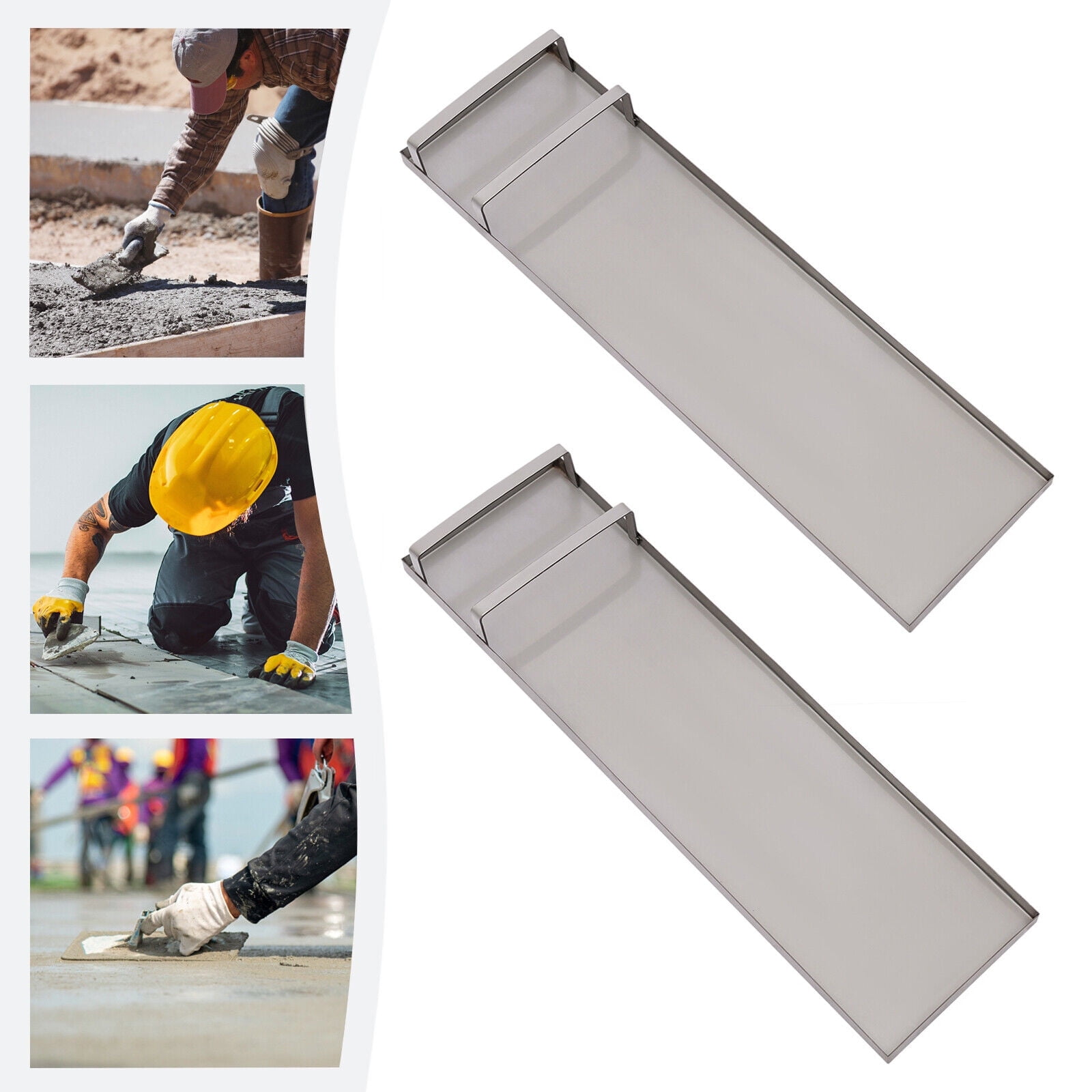 28"x8" Stainless Steel Concrete Slider Knee Boards Pair Sliding Boards ...