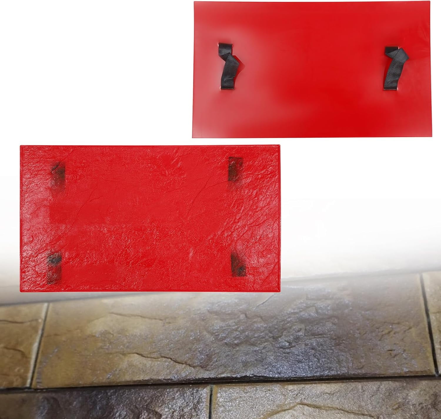 Concrete Stamp Mats, 27.5*15.7 inches Concrete Texture Skin Molds Slate ...