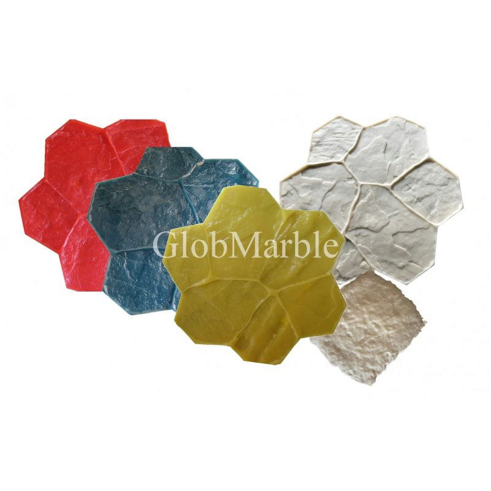 Concrete Stamp Mats. Set of 5 Pc GlobMarble SM 1902. Random Stone stamp ...