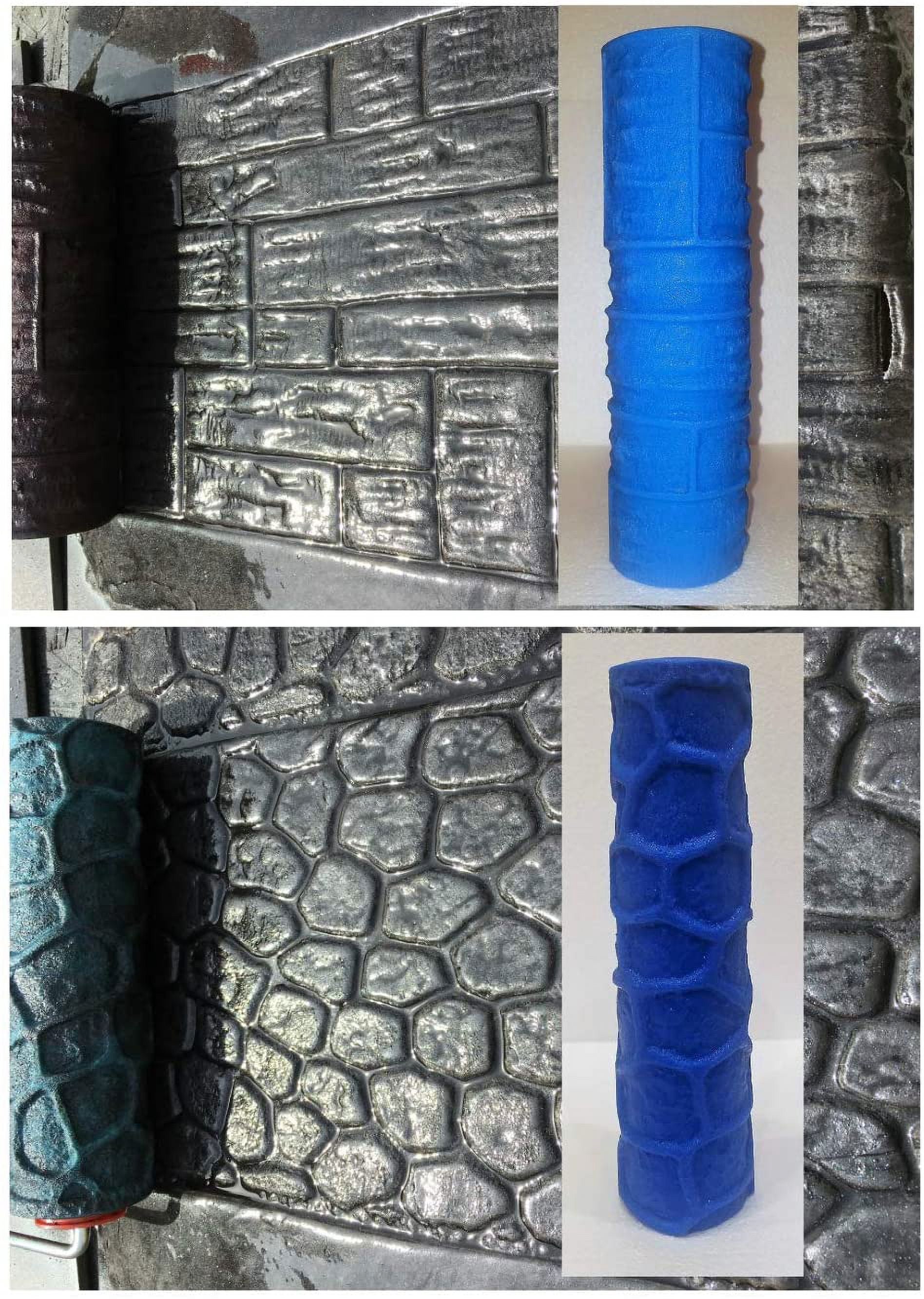 Concrete Stone Texture Roller and Masonry Forms Tool Kit - Brick ...
